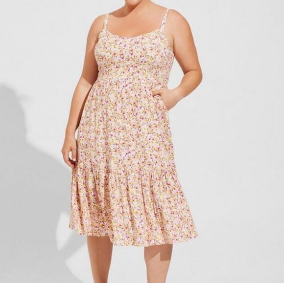 torrid | Dresses | Torrid Midi Rayon Slub Tiered Dress | Poshmark